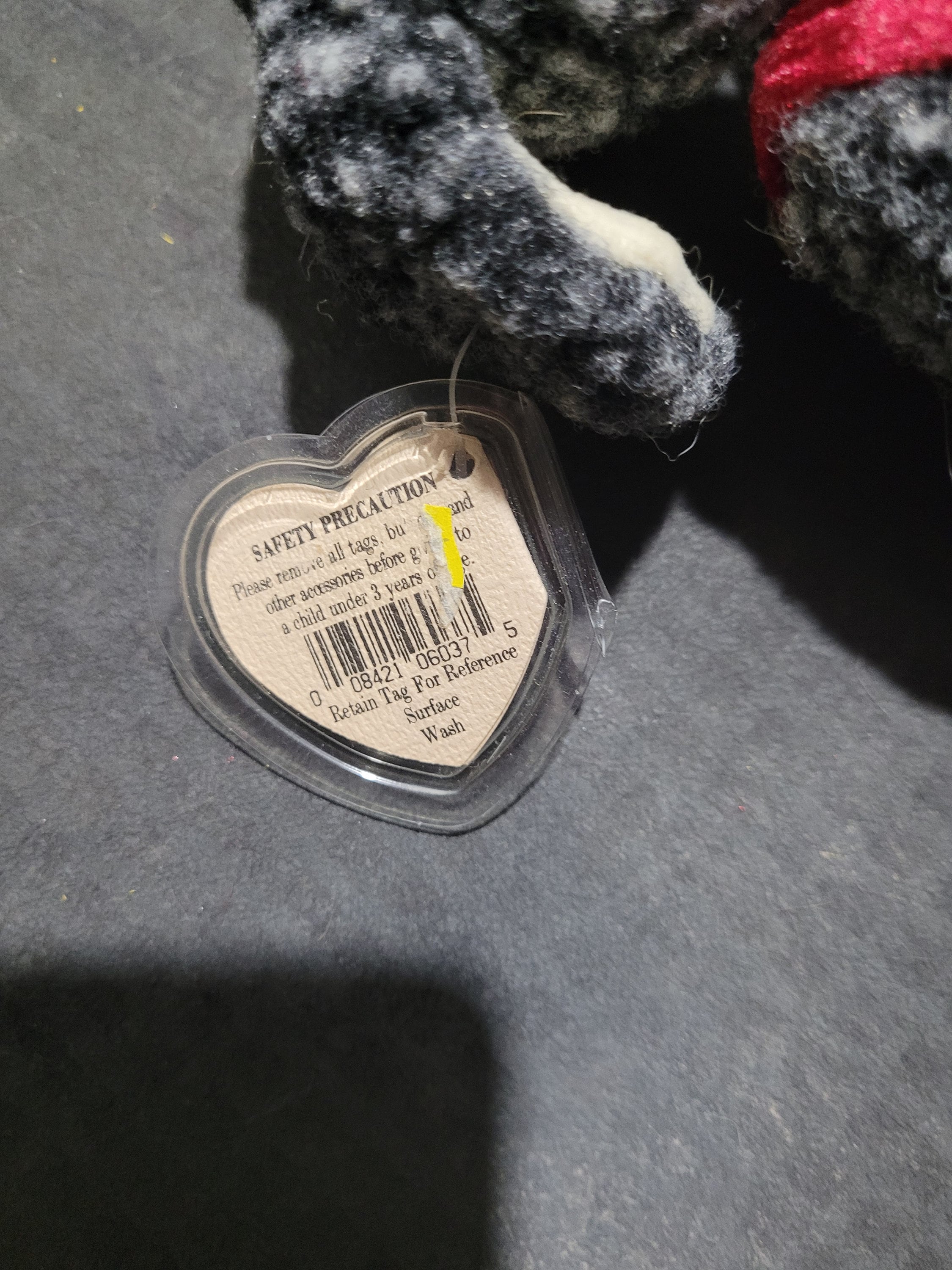 Ty Collectible Lilly the Lamb Jointed Bean Bag Plush Maroon Jumpsuit ...