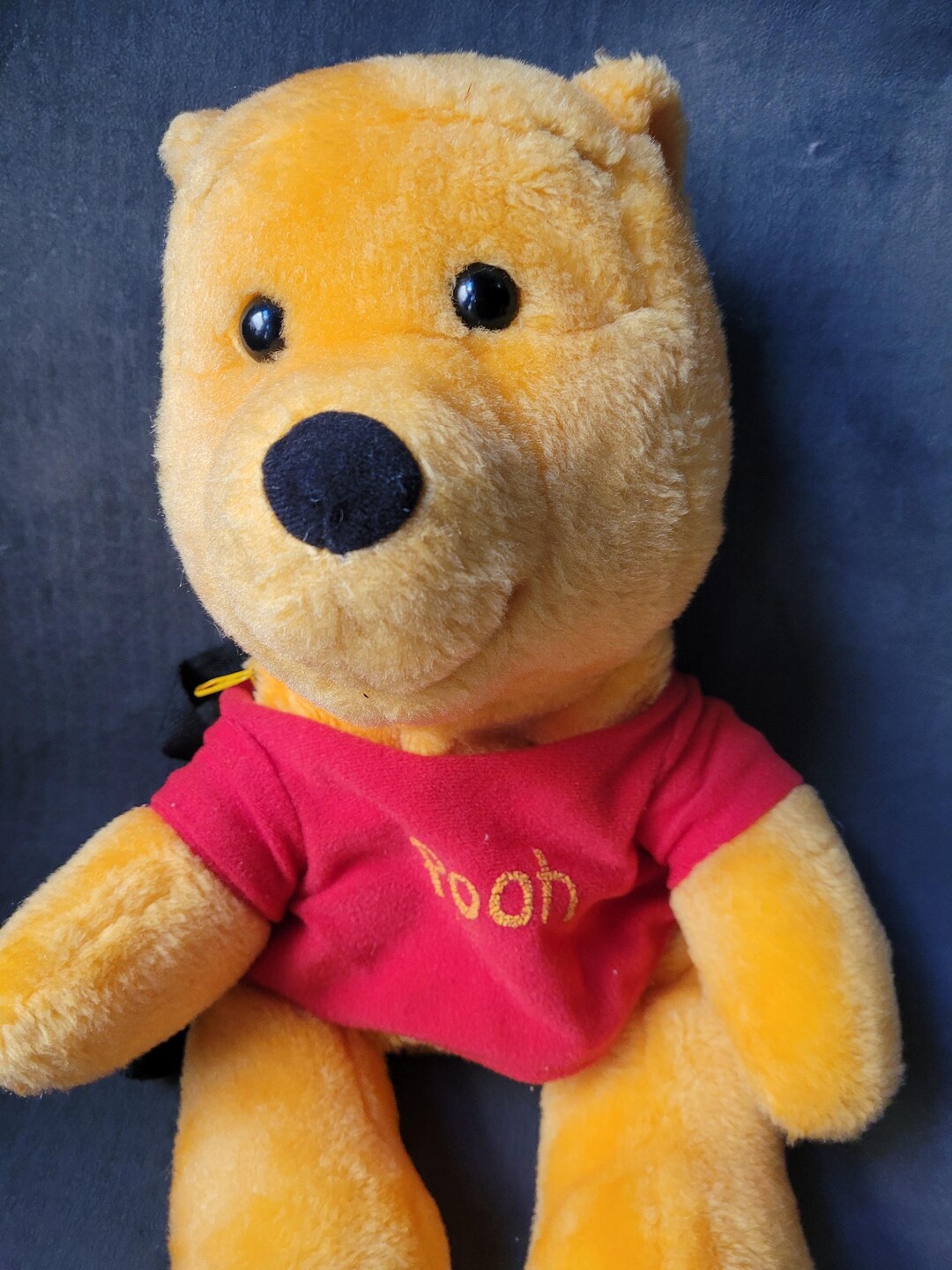 Disney Winnie the Pooh Plush Backpack 17" High Classic Red Shirt Clean ...