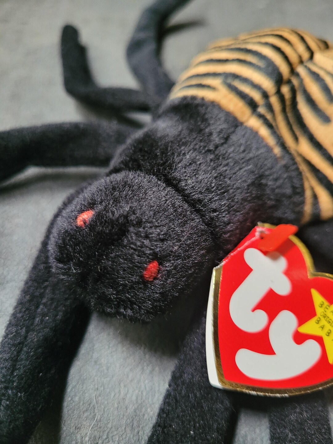 Very Rare 2 Different Color Eyed Spinner the Spider Ty Beanie Baby 1997 ...