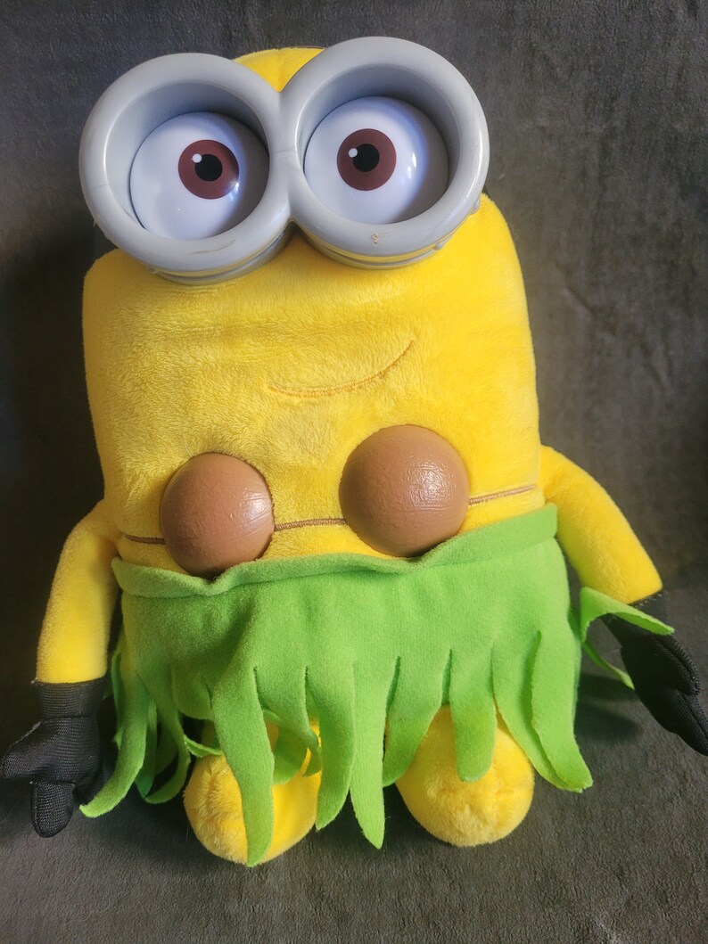 Despicable Me 3 Minions Plush Huggable Hula Jerry Coconut Bra Stuffed ...