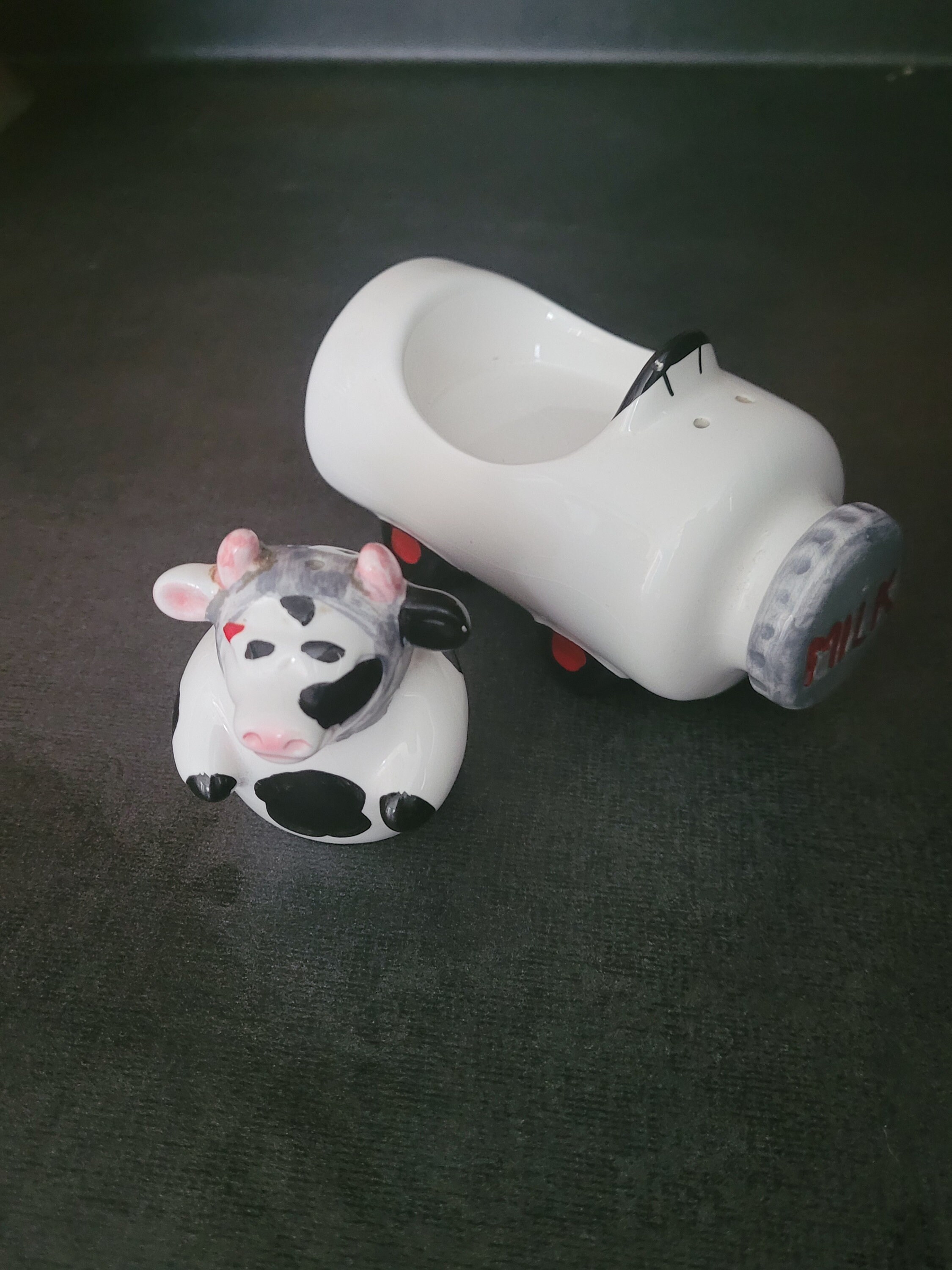 COW and Milk Car Salt and Pepper Shakers - Etsy