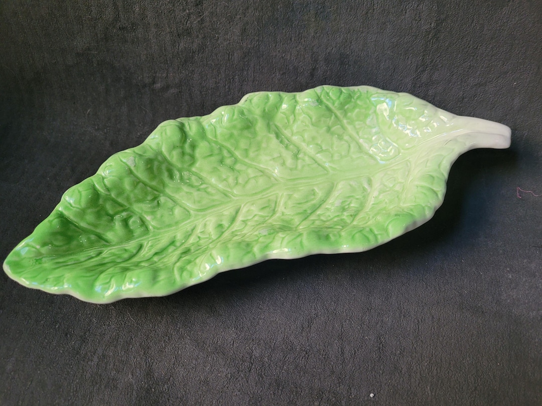 Antique Grimwades Royal Winton England Dish Embossed Lettuce Leaf ...