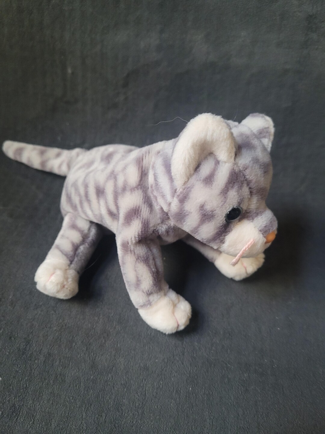 Ty Beanie Baby - SILVER the Grey Tabby Cat Plush Stuffed Animal Toy - Etsy