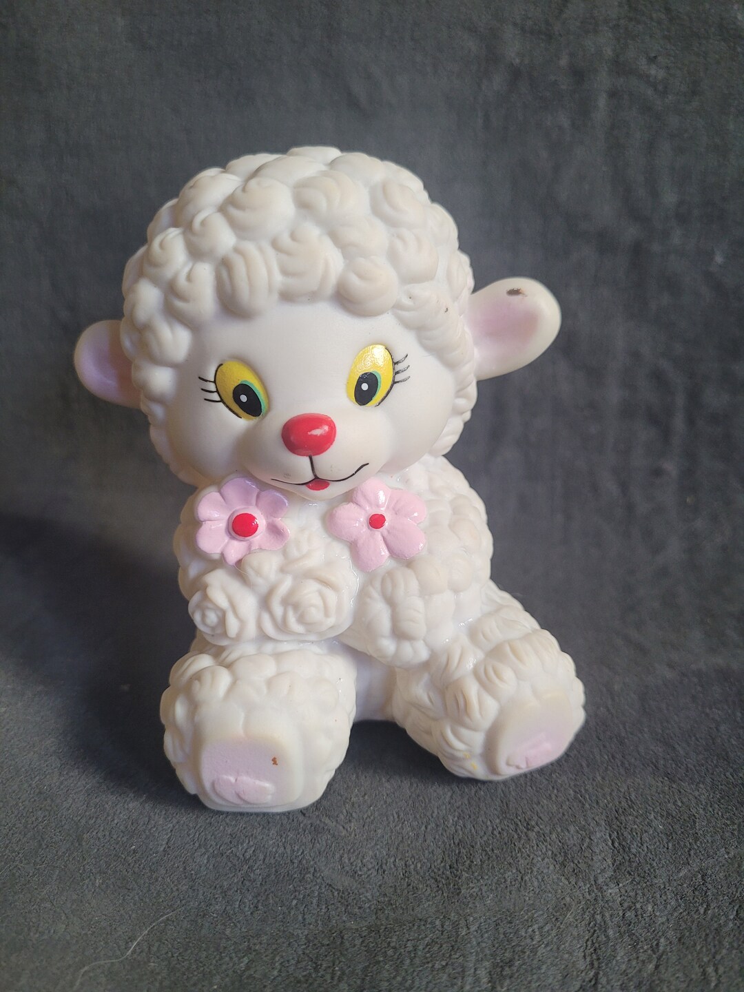 Vintage 1985 Rubber Squeeze Baby Lamb/sheep 5” Squeaky Toy - Etsy
