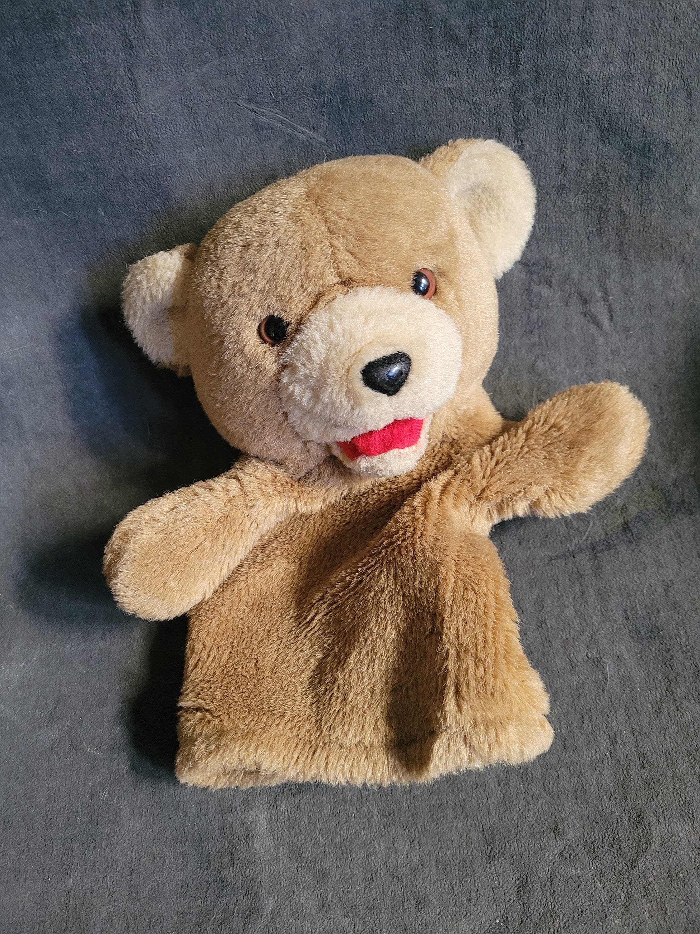 Huggies Diapers Vintage Plush Teddy Bear Hand Puppet Brown Fur Lopsided ...