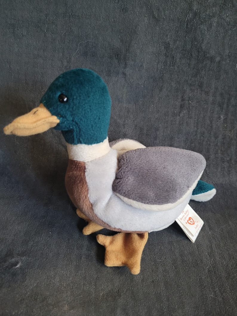 Vintage Ty Beanie Baby Jake the Mallard Drake Duck Beanbag Plush ...