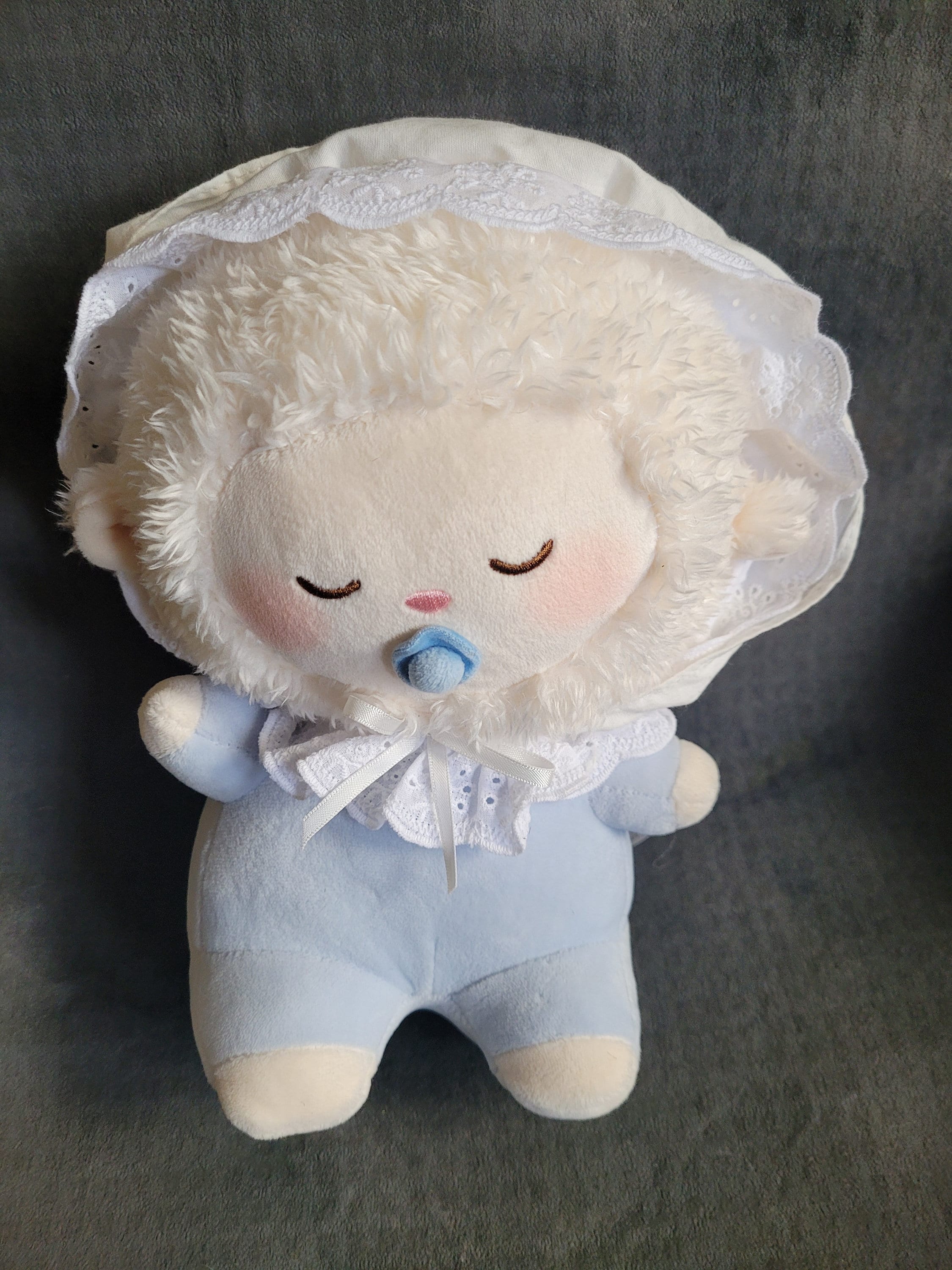 Miniso Lamb Doll Plush Sheep Blue Bonnet Sleeping Stuffie Lovey White 11 Toy - Etsy