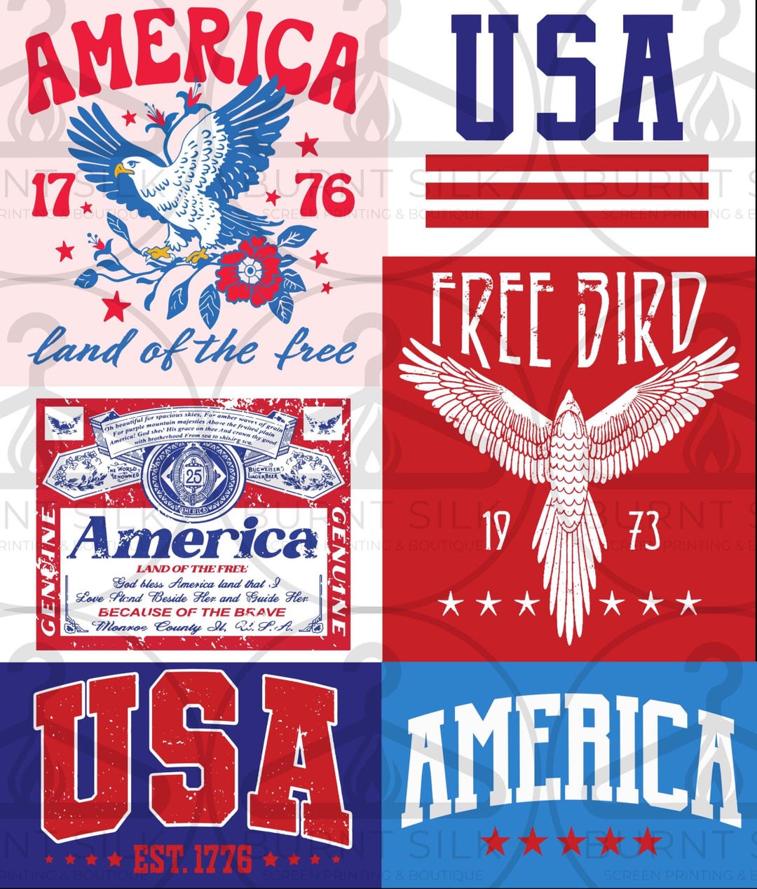 Patriotic Designs for Graphic Tshirts, Stickers, Uvdtf, Etc. PNG Adobe ...
