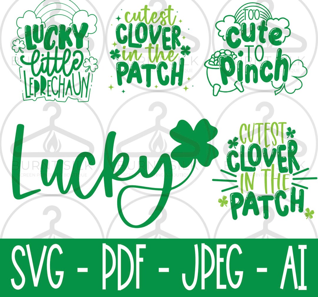 St Patrick’s SVG PDF JPEG Ai Cutfile Bundle - Etsy
