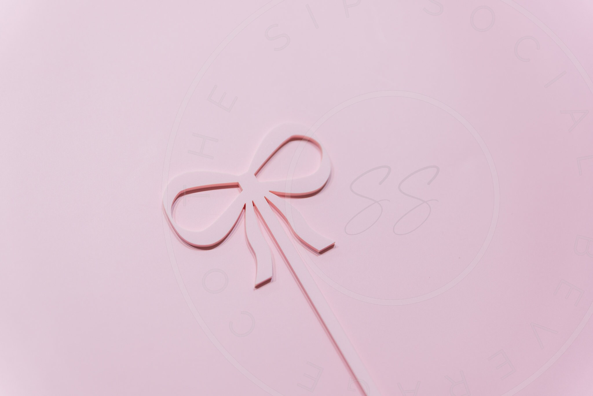 Pink Bow Drink Stirrers-set OF 4 Cut Out Drink Stirrers Swizzle Sticks ...