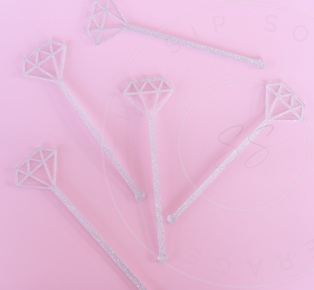 Diamond Drink Stirrers- Diamond Ring - Swizzle Sticks- Stir Stick ...