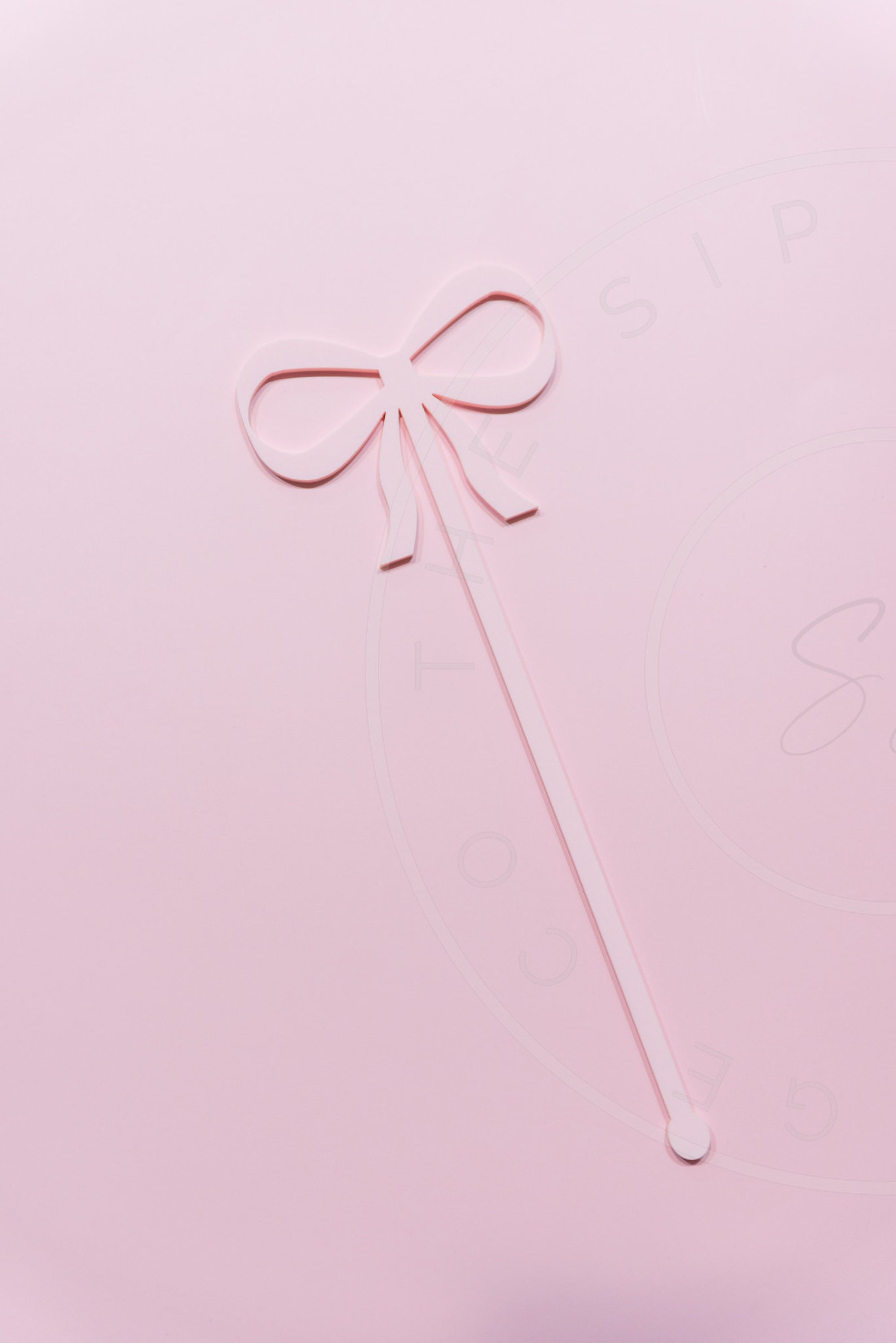 Pink Bow Drink Stirrers-set OF 4 Cut Out Drink Stirrers Swizzle Sticks ...