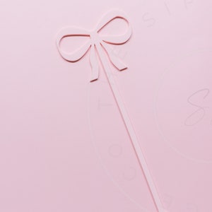 Pink Bow Drink Stirrers-set OF 4- Cut Out Drink Stirrers- Swizzle ...