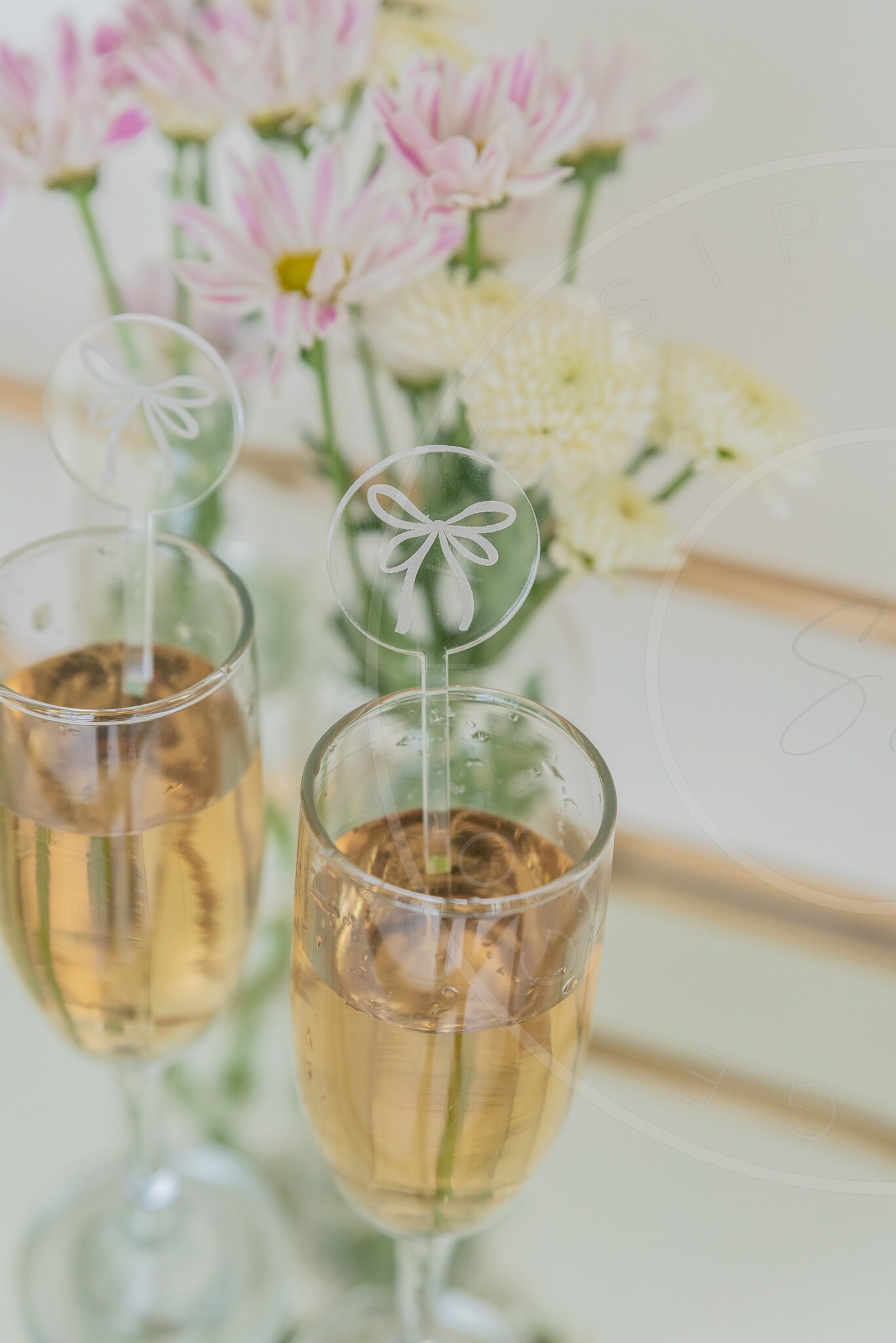 Engraved Clear Bow Drink Stirrers Cut Out Drink Stirrers Swizzle Sticks ...