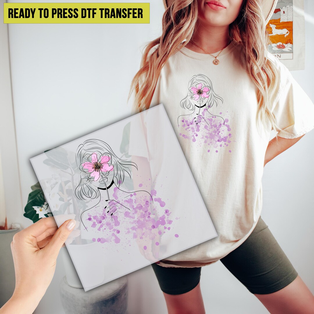 Abstract Face Line DTF Transfer, Christmas Ready to Press, DTF Print ...