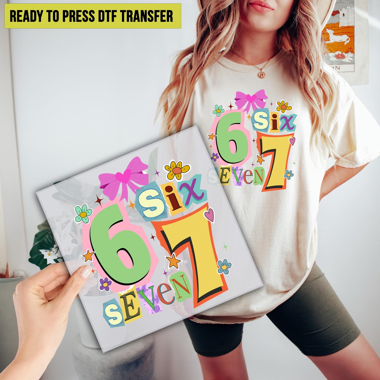 Funny Number Six Seven Birthday Gift DTF Transfer - Etsy
