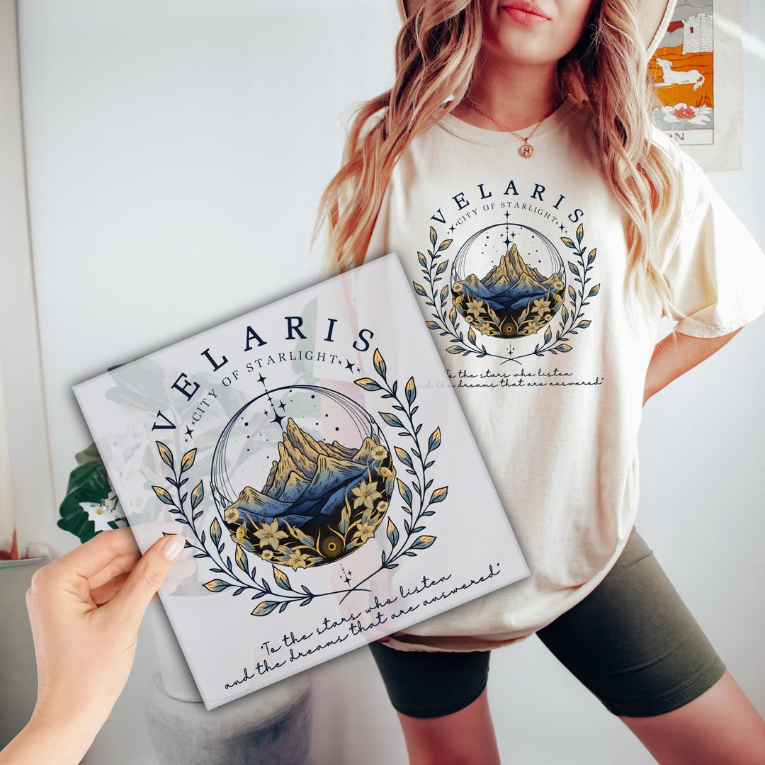 Velaris Ready to Press, Acotar Merch DTF Transfer, High Quality, Roses ...