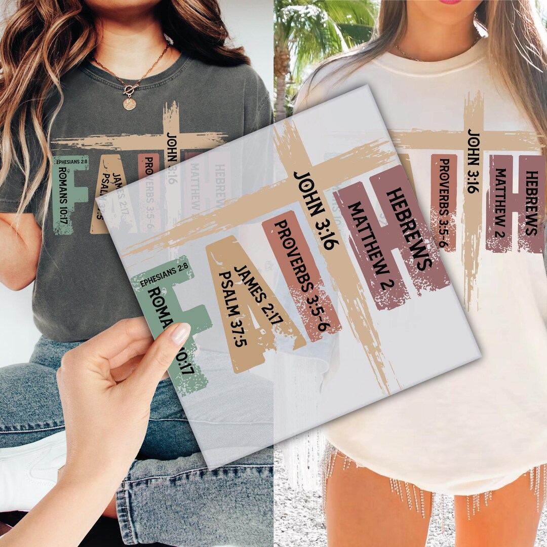 Faith DTF Transfer, Christian Cross Ready to Press, Christian Religious ...