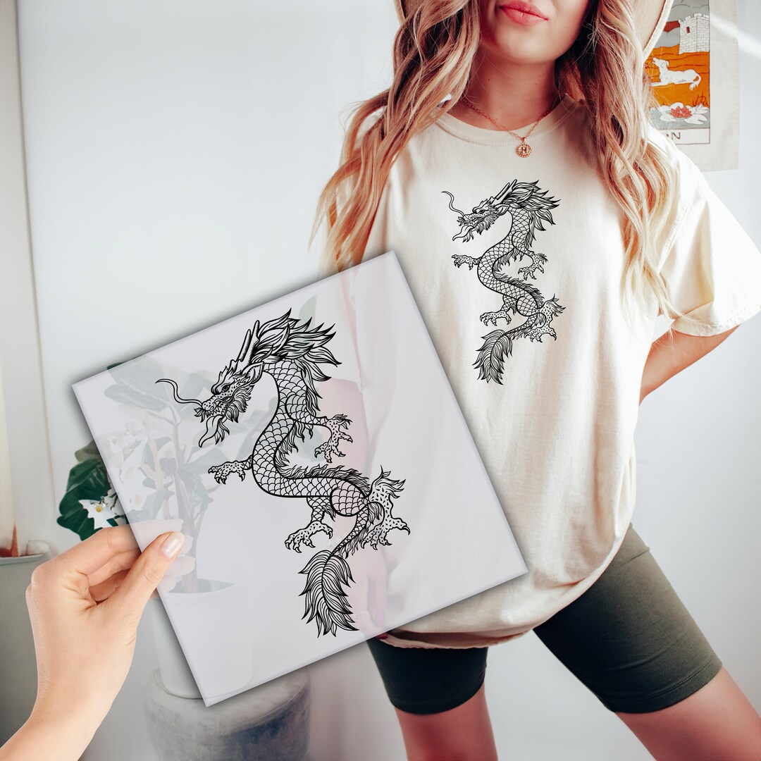 Dragon Ready to Press, Chinese Dragon Graphic DTF Transfer, High ...