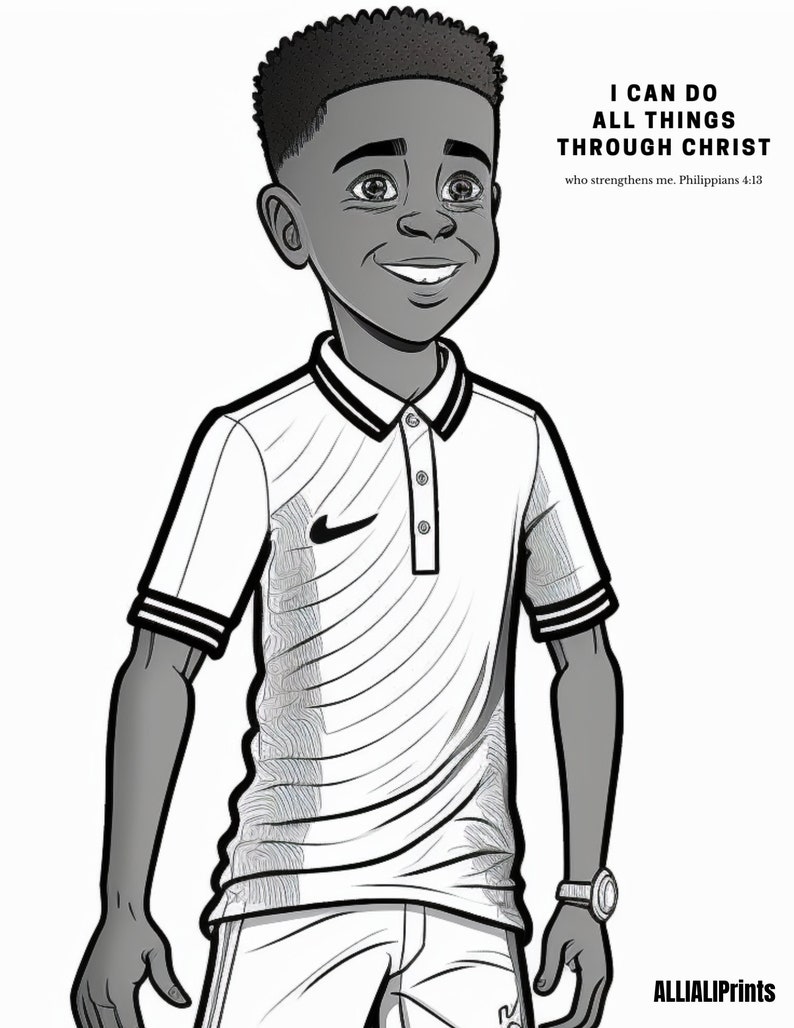 Phil 4:13 Biblical Affirmation Coloring Page Printable Christian Kids ...