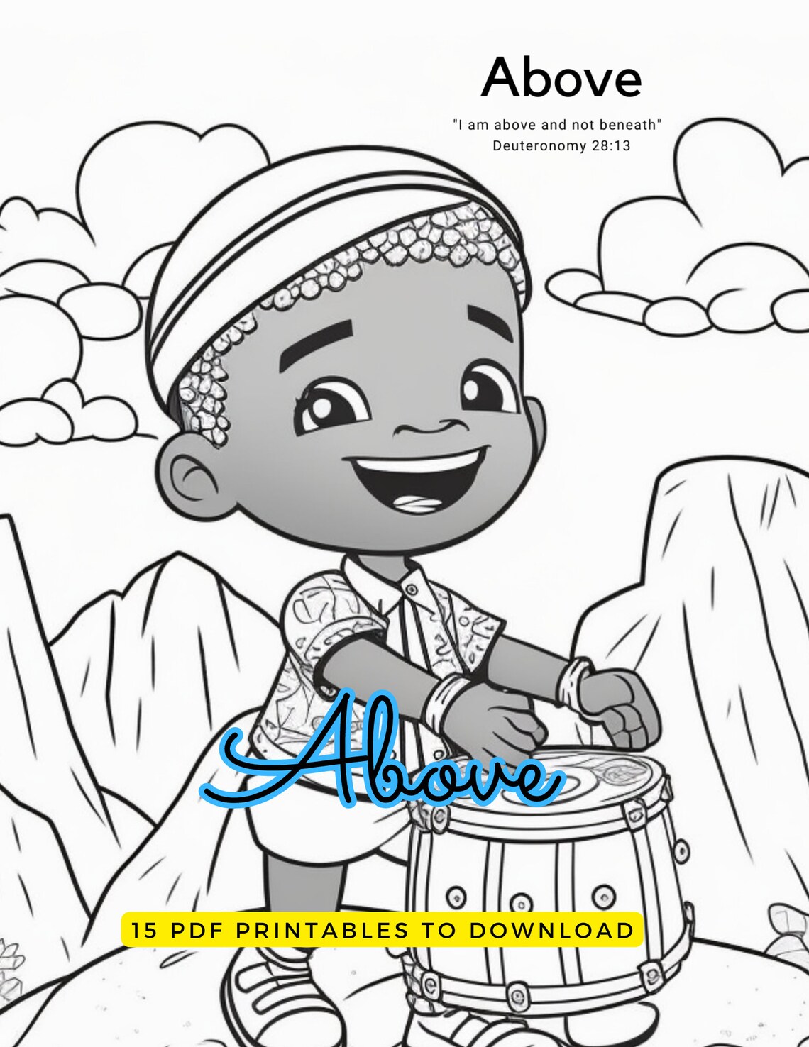 Deut 28:13 Biblical Affirmation Coloring Page Printable Christian Kids ...