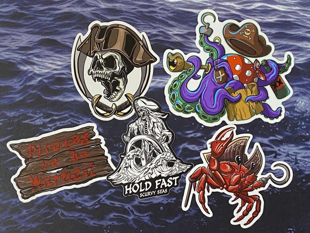 Pirate Life, Sticker Pack, Die-cut Sticker, Waterproof Stickers, Laptop ...