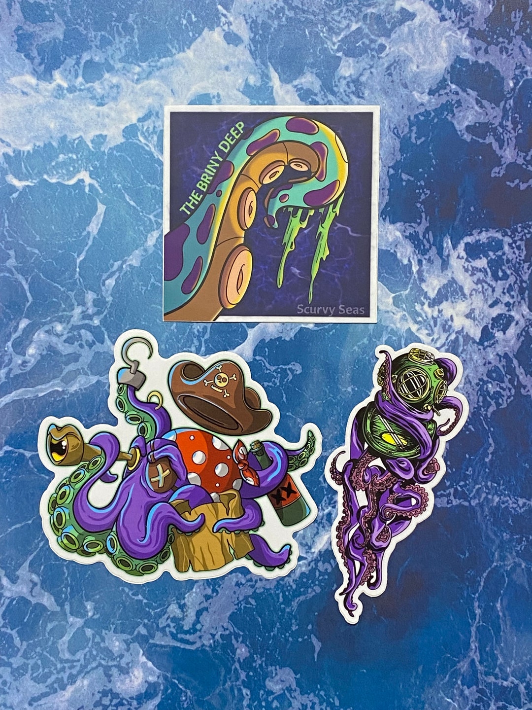 Octopus Sticker Pack Animal Die-cut Stickers Waterproof Stickers Laptop ...