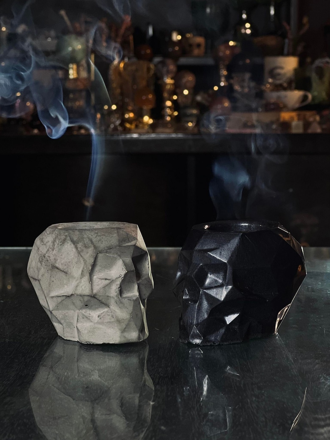 Angular Skull Holders for Incense, Wands, Crystals, Etc. - Etsy