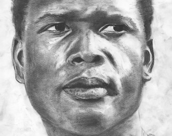 Sidney Poitier 02 Original Charcoal Drawing - Etsy