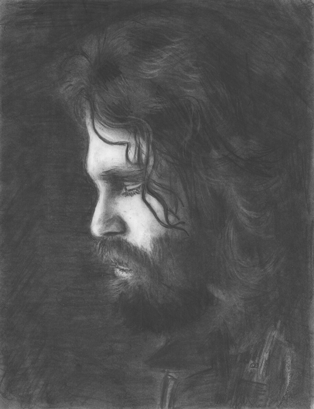 Jim Morrison Digital Download Charcoal Drawing - Etsy