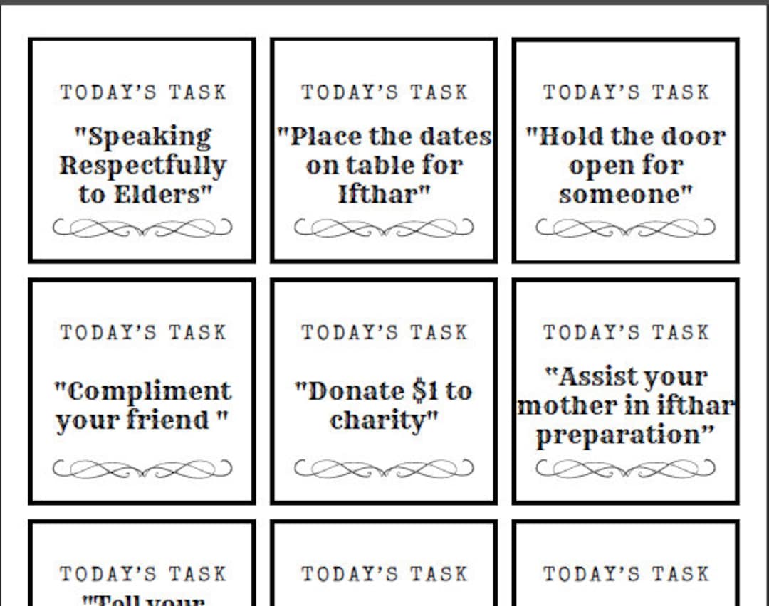 Good Deed Cards for the Ramadan Jar/ Ramadan Activities for Kids ...