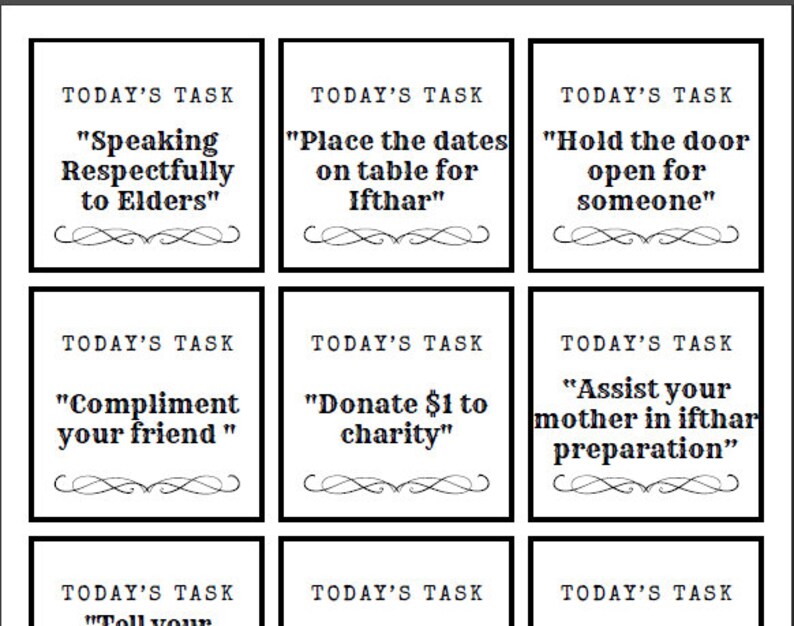 Good Deed Cards for the Ramadan Jar/ Ramadan Activities for Kids ...