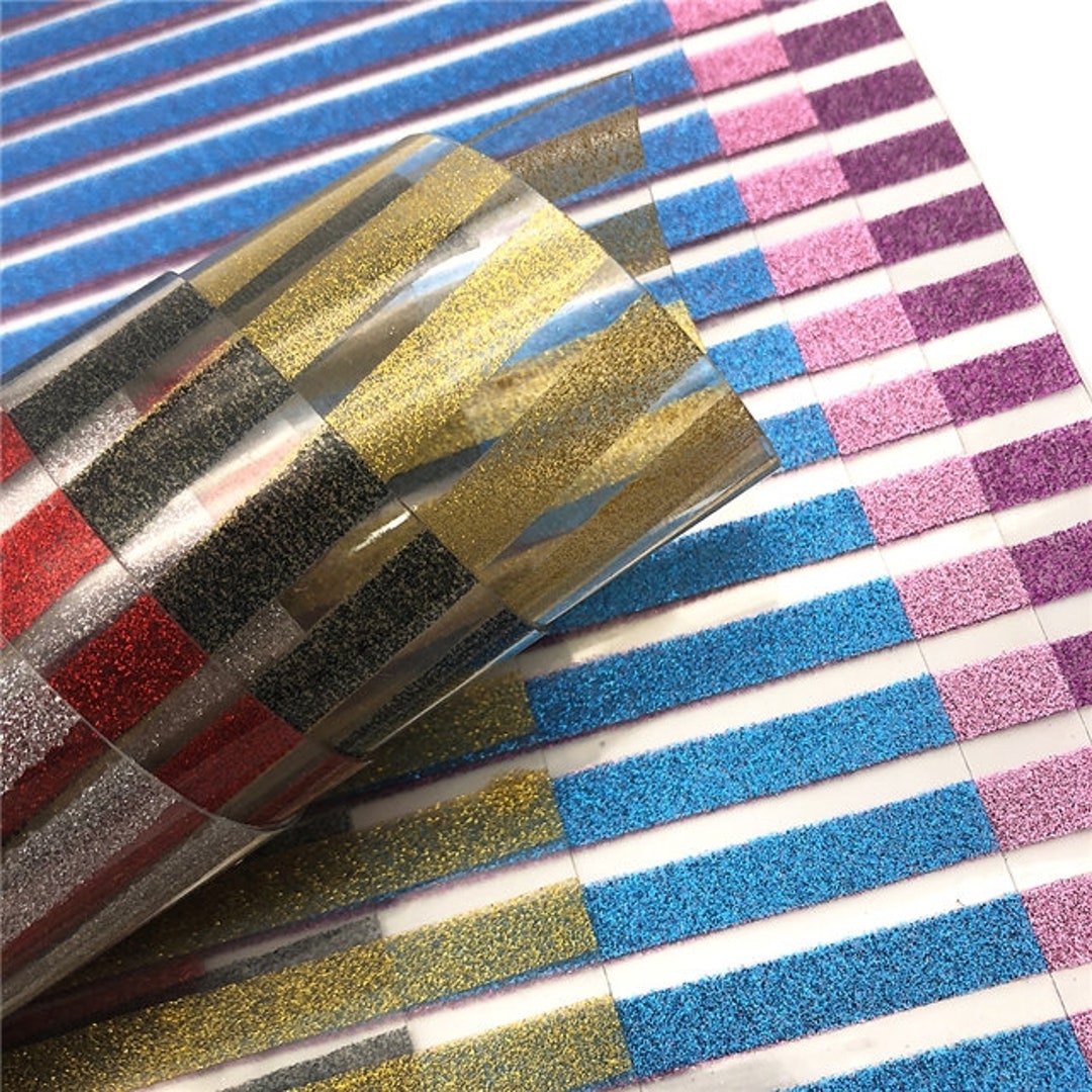 Clear PVC Sheet With Glitter Stripes, 1 Sheet 20cmx34cm, Sewing ...