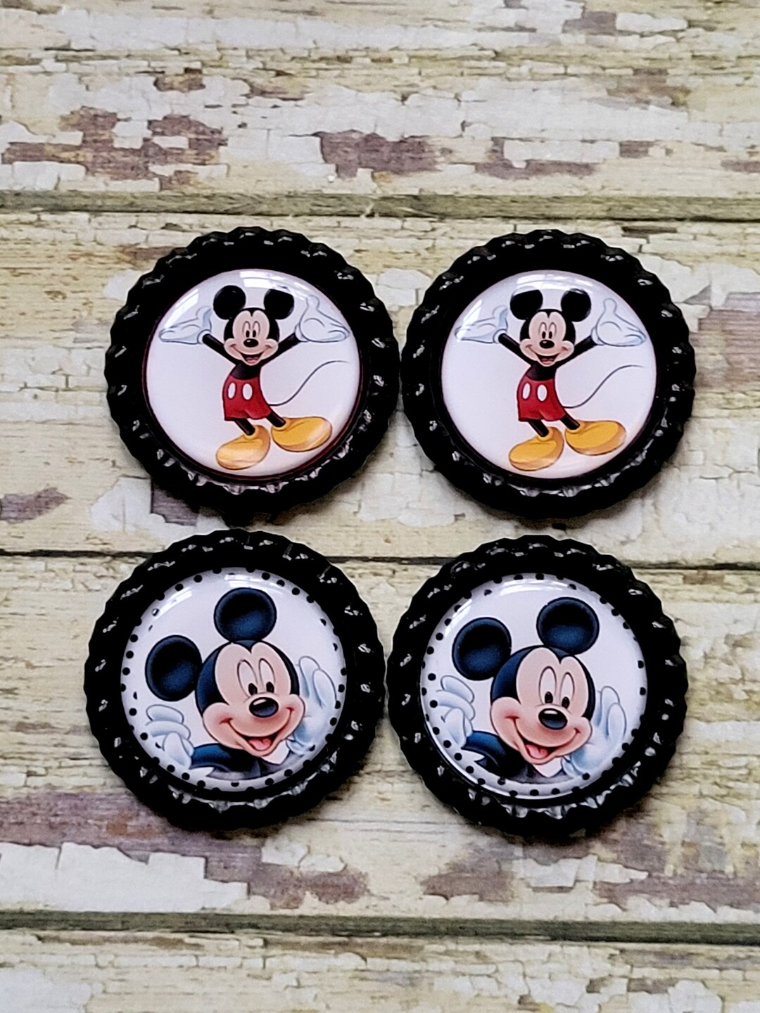 Bottle Cap Bow Centers, Set of 2 Bottle Caps, Your Choice of Design ...