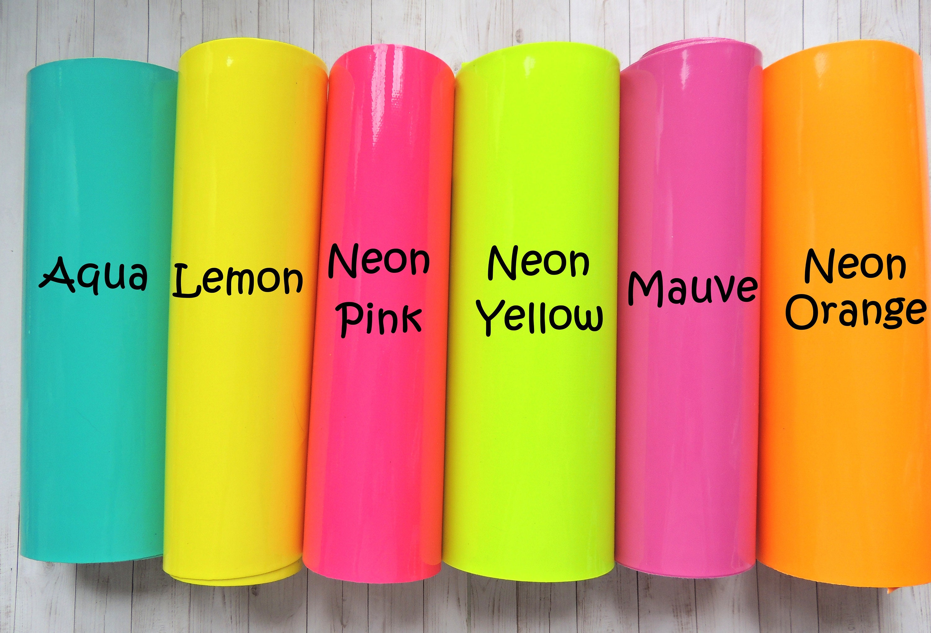 Smooth Shiny Solid Colours, Vinyl, Choice of 6 Colours, 1 Sheet ...