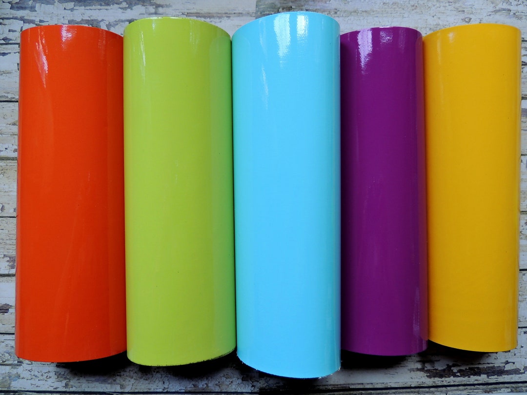 Smooth Shiny Solid Colours, Vinyl, Choice of 5 Colours, 1 Sheet ...