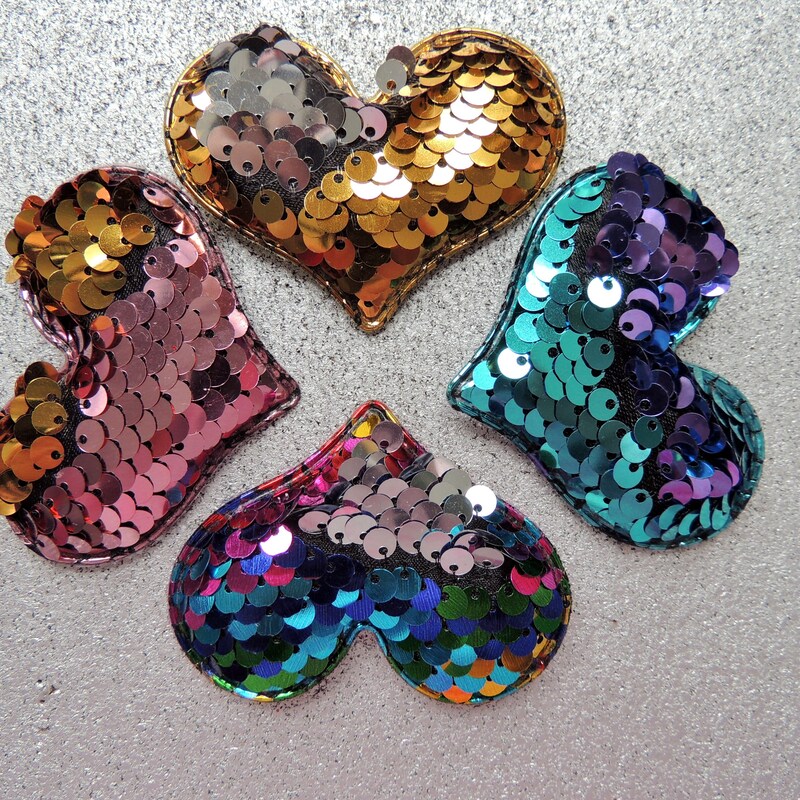 Sequin Heart - Etsy