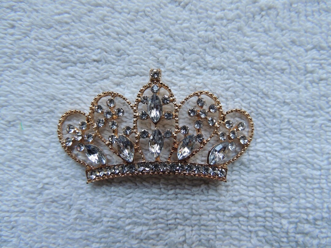 Rhinestone Crown Bow Center, Great for Adding to Hair Bows, or Create ...