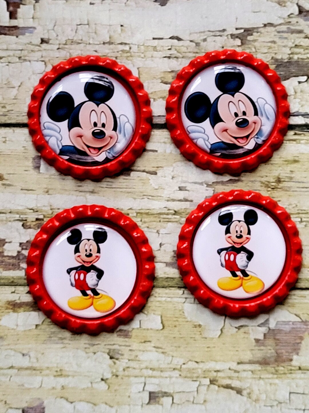 Bottle Cap Bow Centers, Set of 2 Bottle Caps, Your Choice of Design ...