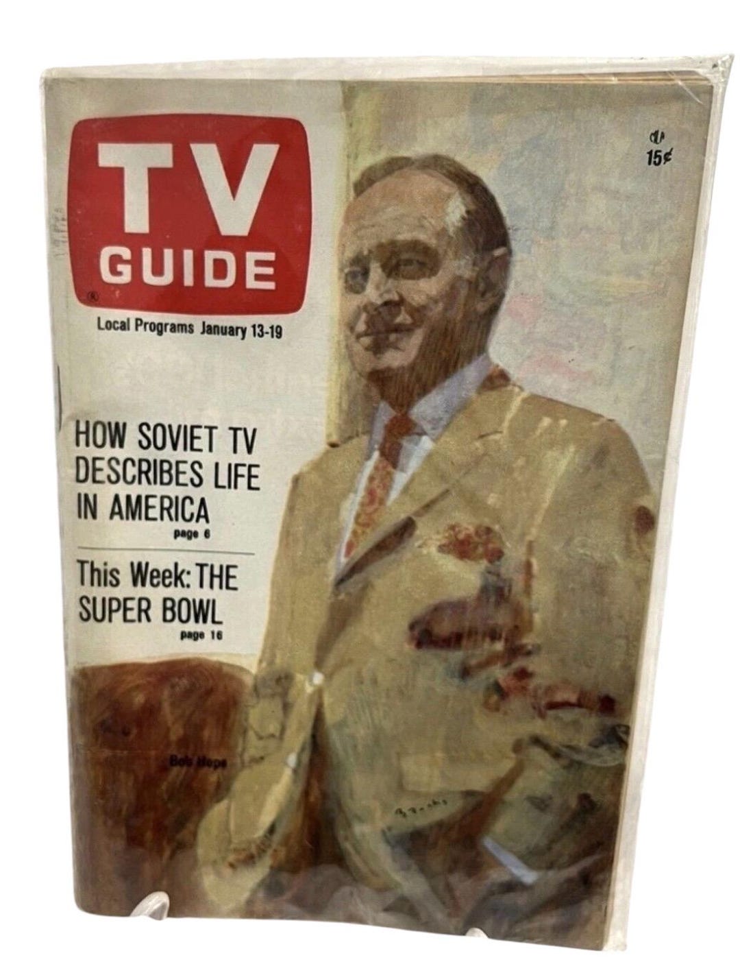 1968 TV GUIDE *super Bowl II* Raiders Vs Packers Bob Hope Marlo Thomas ...