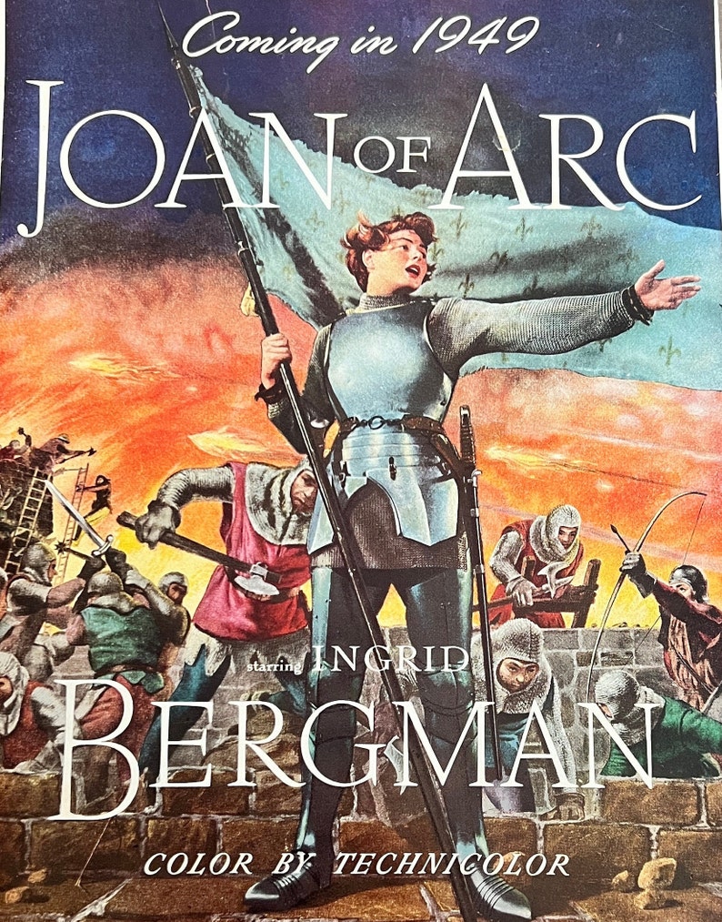 Rare 1948 Joan of Arc Ingrid Bergman Movie Ad - Original Magazine Print ...