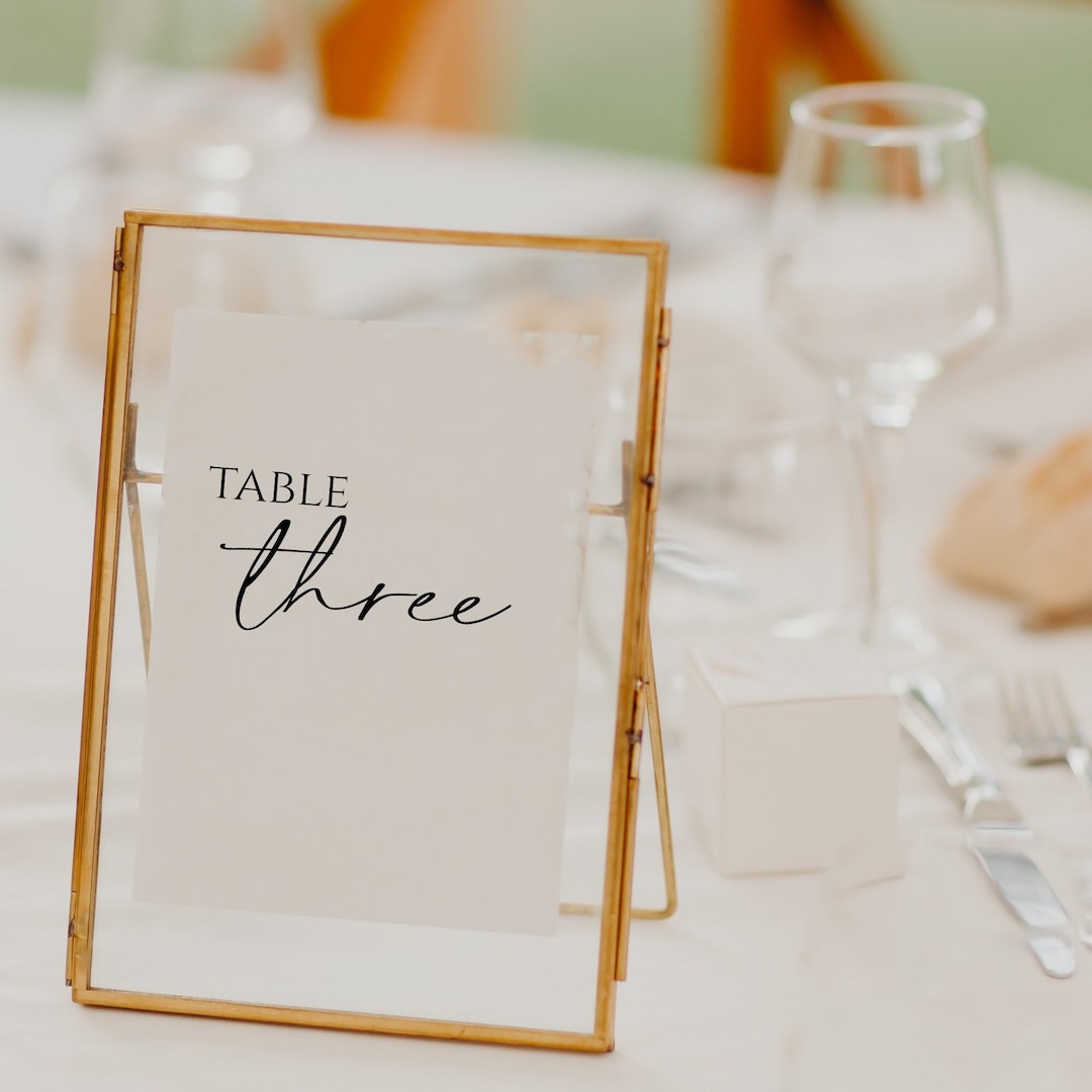 Wedding Table Numbers 3x5 and 5x7- Custom Wedding Table Numbers-modern ...