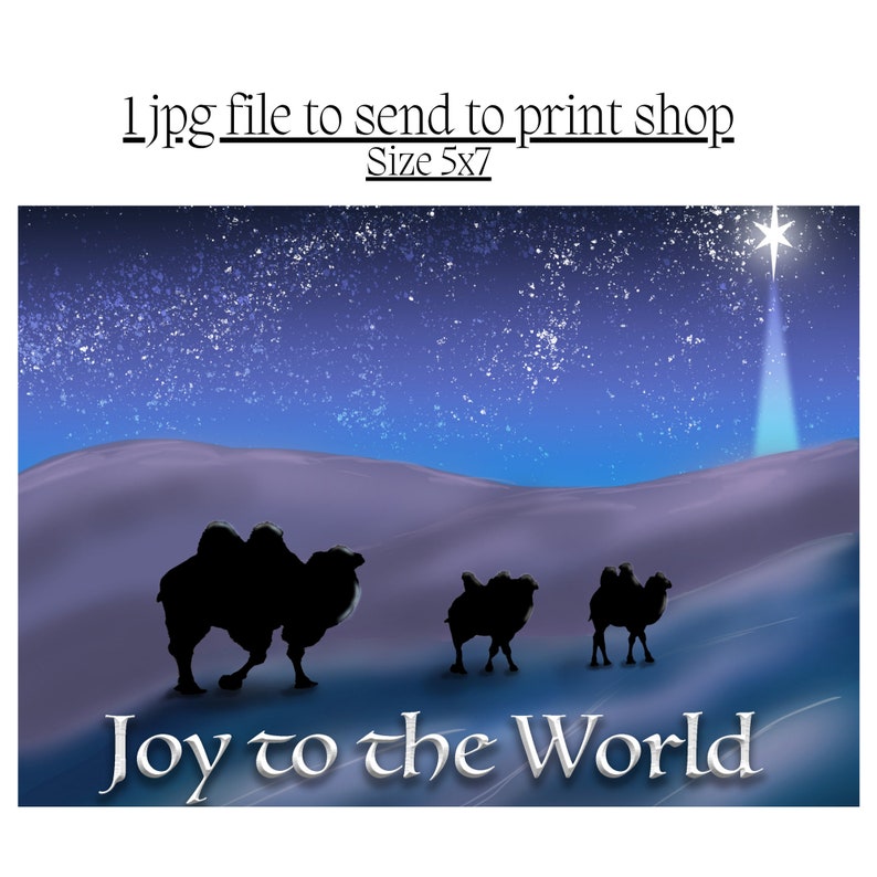 Printable Christmas Card, Joy to the World, Instant Download Greeting ...