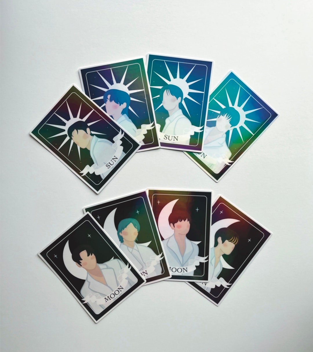 Stray Kids Tarot Card Stickers | Skz, Stays, Moon & Sun, Kpop, Bangchan ...