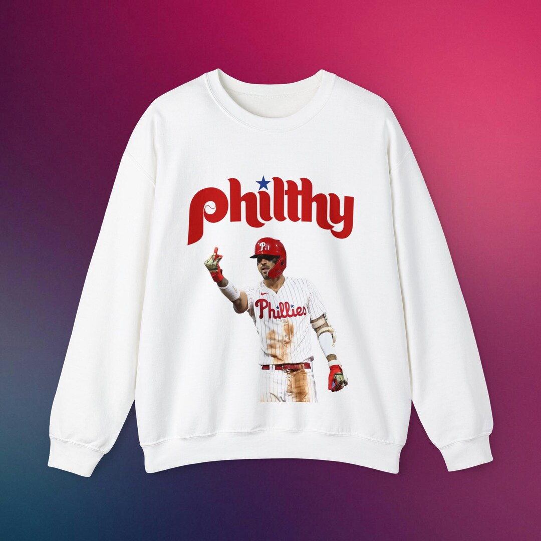 Phillies Crewneck Funny Nick Castellanos Shirt Philthy Sweatshirt Casty ...