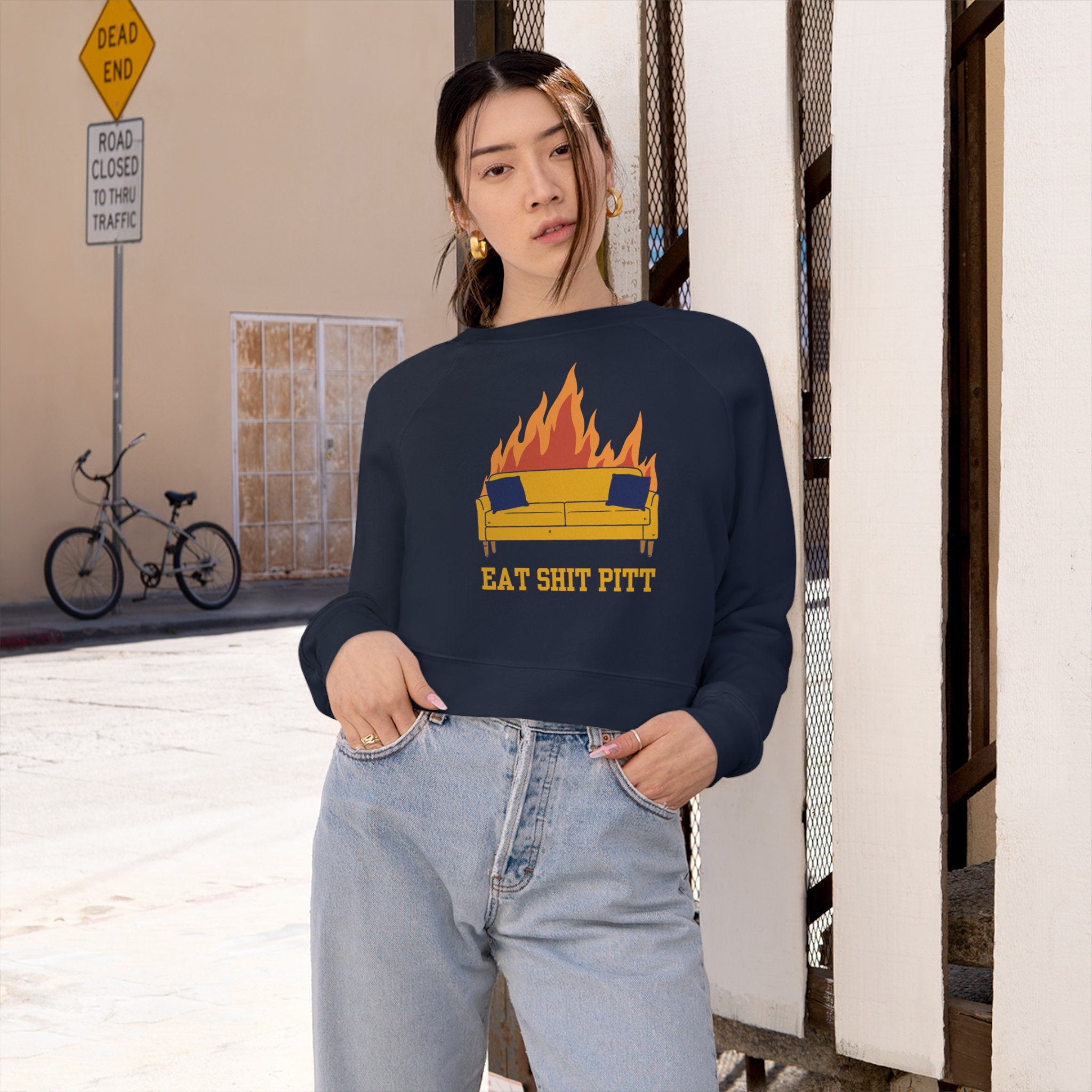 Eat Shit Pitt Cropped Sweatshirt Women's Cropped West Virginia Pullover ...