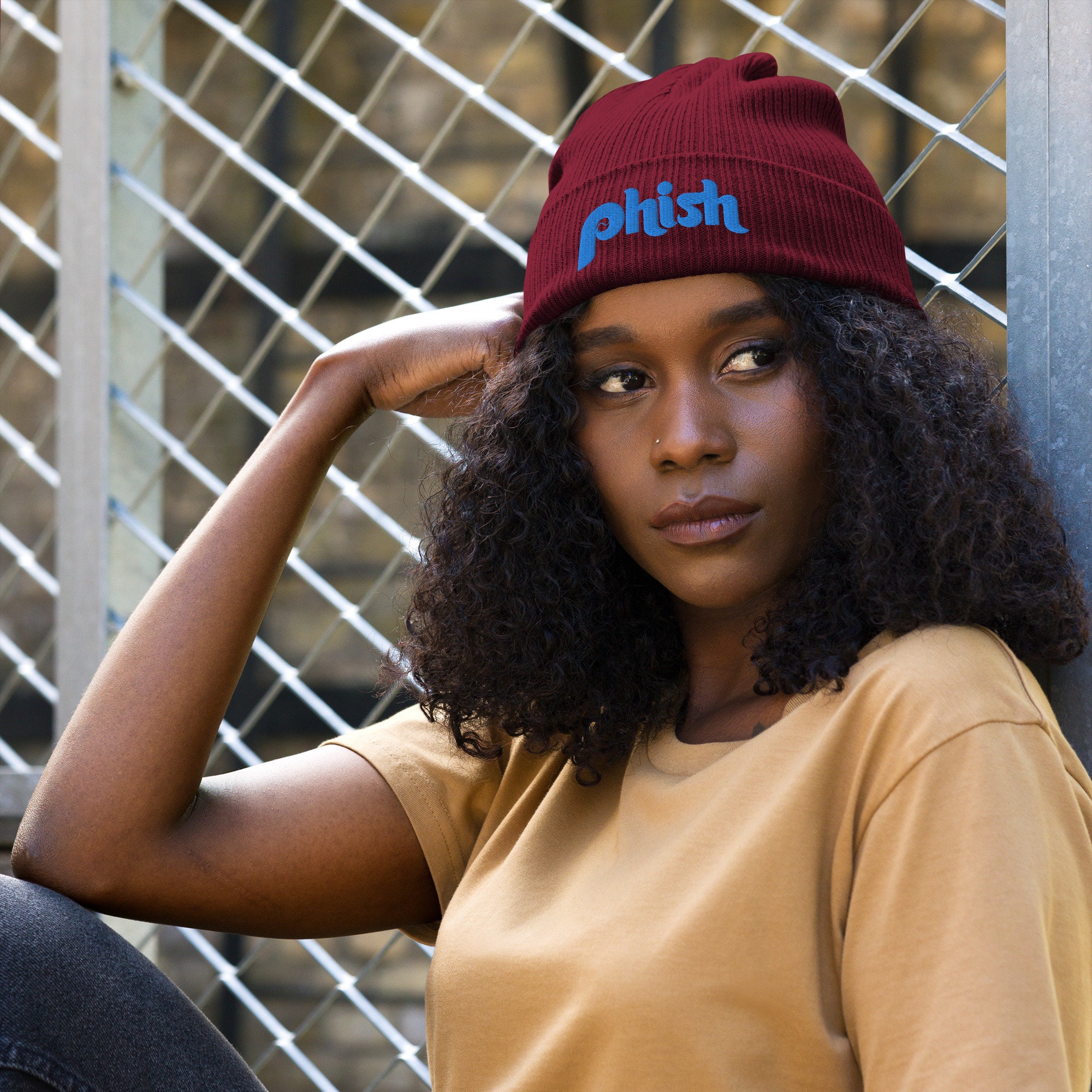Maroon Phish Phillies Hat Phish Phillies Beanie Organic - Etsy