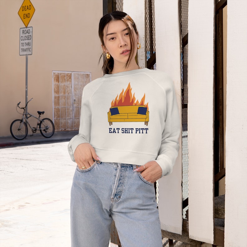 Eat Shit Pitt Cropped Sweatshirt Women's Cropped West Virginia Pullover ...