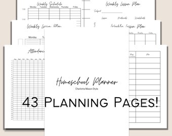 Charlotte Mason Homeschool Planner Eucalyptus Homeschool - Etsy