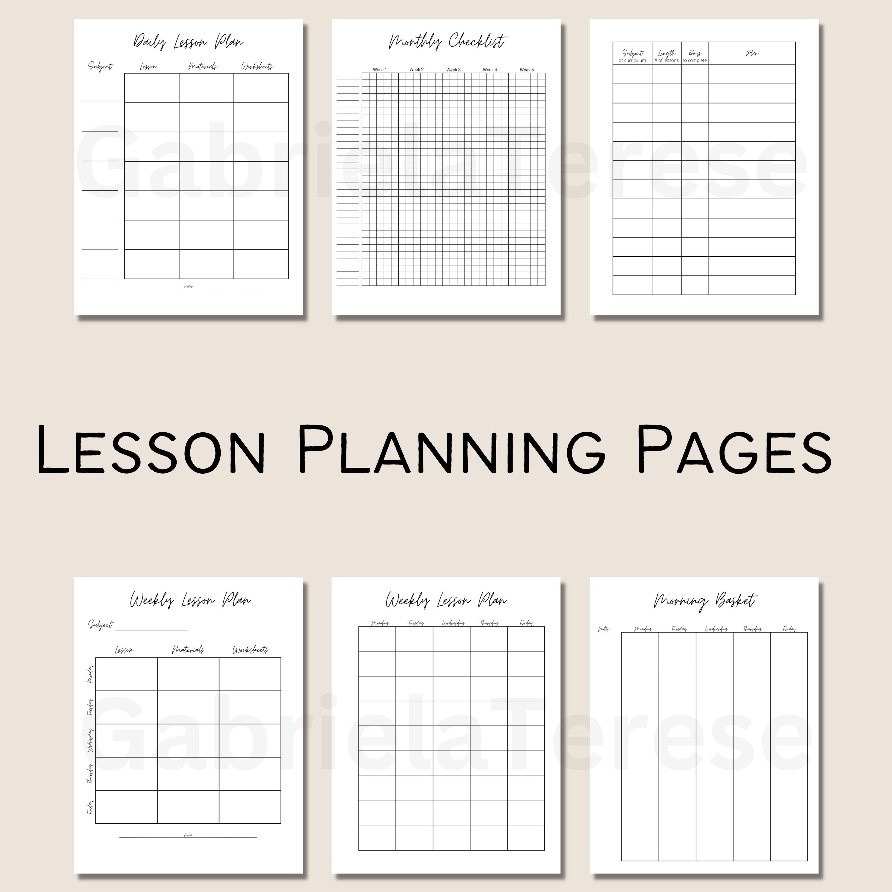 Minimalist Homeschool Charlotte Mason Planner - Etsy